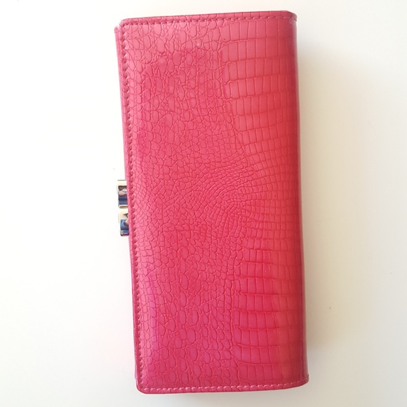Bags | Beautiful Dark Pink Genuine Leather Wallet | Poshmark
